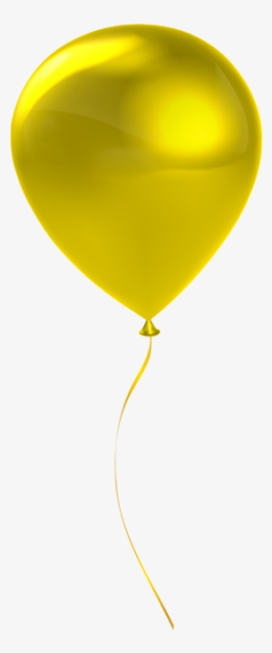 Single Yrllow Balloon Transparent Clip Art - Balloon - 254x600 PNG ...