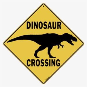 Dinosaur Silhouette Crossing - Dinosaur Crossing Sign Printable ...