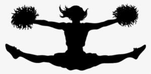 Cheer Stunts Silhouette At Getdrawings - Cheerleading Toe Touch Clipart ...