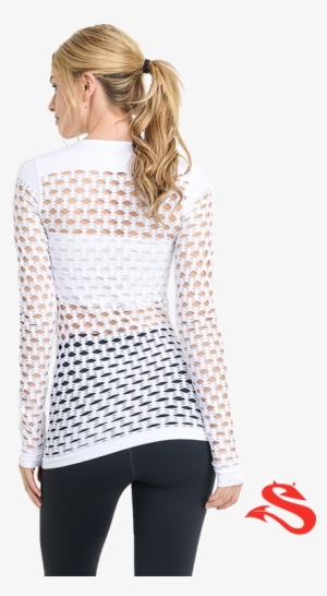 White Long-sleeve Fishnet Tank - Color - 600x750 PNG Download - PNGkit