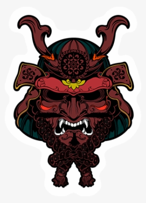 Samurai Png Details About Samurai Mask Sticker Vinyl - Samurai Mask ...