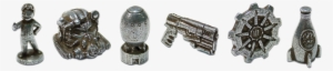 Vault Boy, Power Armor Helmet, Mini Nuke, 10mm Pistol, - Monopoly ...