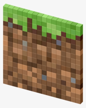 Block Of Grass From The Game Minecraft - Minecraft Grass Block Vector ...