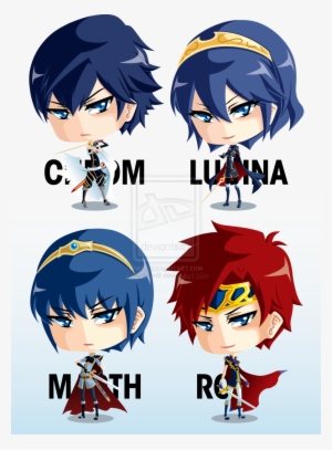 Chibi Fire Emblem - Marth And Lucina Chibi - 900x1222 PNG Download - PNGkit