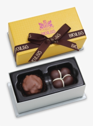 Fancy Box With 2pcs Assorted Chocolates - Gourmet - 567x456 PNG ...