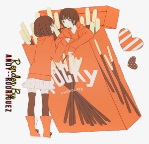 Pocky Render By Andy Rodriguez - Anime Chibi With Pocky - 500x440 PNG ...