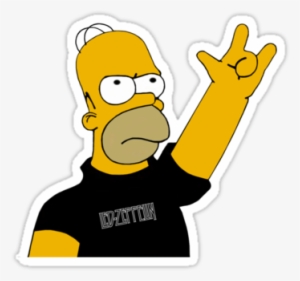 Led Zeppelin On Twitter - Homer Simpson Rock Png - 375x360 PNG Download ...