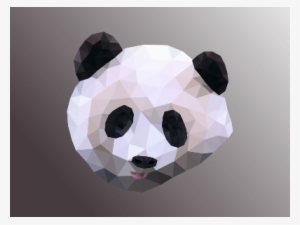 A Panda Head With Low Poly Style - Dribbble - 400x300 PNG Download - PNGkit
