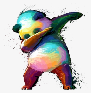 Dab- Panda Dab" Stickers By Frenchstyle - Dabbing Panda - 375x360 PNG ...