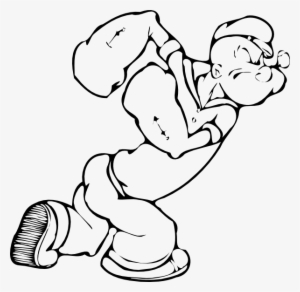 Original Png Clip Art File Popeye Outline Svg Images - 600x584 PNG ...