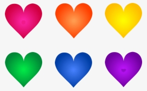 Clipart Color Heart - Hearts In Different Colors - 5000x3122 PNG ...
