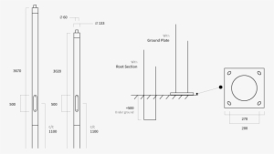 Light Distribution Wooden Post - Diagram - 800x500 PNG Download - PNGkit
