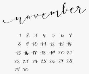 Autumn Clipart November - November Calendar Header Clipart Png ...