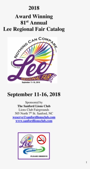 2018 Award Winning 81st Annual Lee Regional Fair Catalog - Lilac ...
