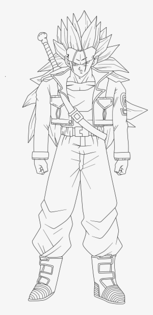 How To Draw Trunks Ssj - 4174x6568 PNG Download - PNGkit