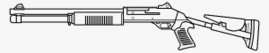 Graphic Transparent Download M4 Drawing Outline - Shotgun Outline ...