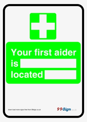 Office Door Signs - First Aider Sign Template - 2355x3297 PNG Download ...