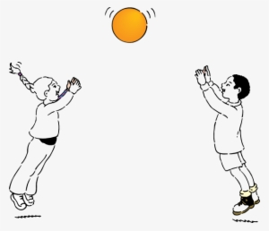 Ball Clipart Line Drawing - Throwing And Catching A Ball - 600x517 PNG ...