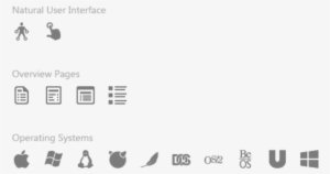 Windows Icons Natural Ui Overview Pages Operating Systems - Vector ...