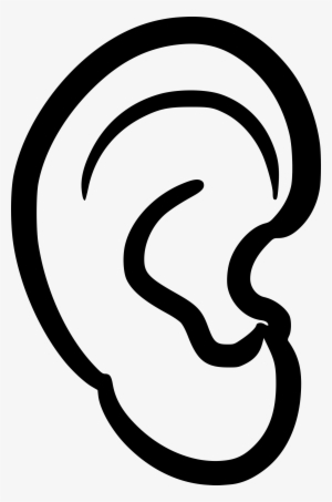 Ear Icons Png - Ears In Black And White - 1587x2400 PNG Download - PNGkit