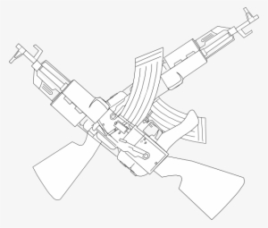 Crossed Ak47 Png - Ak 47 Crossing - 600x510 PNG Download - PNGkit