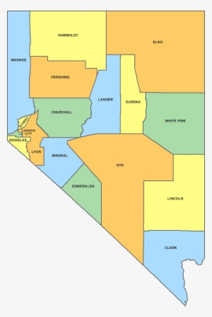 Nevada - Nevada County Map - 575x860 PNG Download - PNGkit