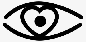 Eye Outline With Heart Shape Iris Comments - Eye - 981x488 PNG Download ...