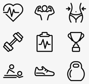 Fitness Icons - Hand Drawn Icons Png - 600x564 PNG Download - PNGkit