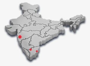 Connected Cars - India Map 3d Png - 466x358 PNG Download - PNGkit