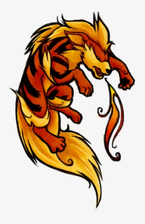 Arcanine - Ninetales And Arcanine Tattoo - 577x900 PNG Download - PNGkit