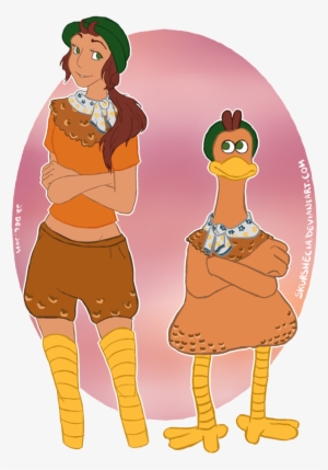 Ginger And Her Humanized Form From Chicken Run - Chicken Run Ginger ...