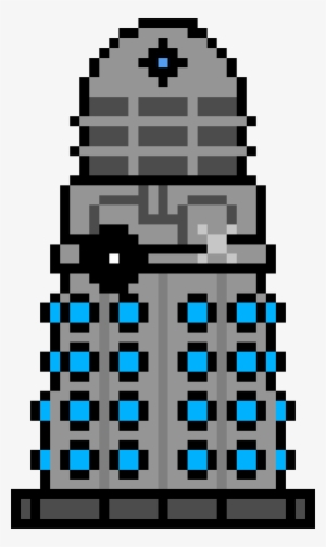 Pixel-dalek - Dalek Pixel Art - 310x520 PNG Download - PNGkit