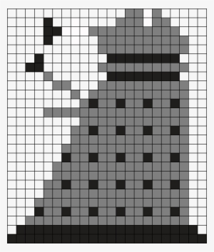 Doctor Who Dalek Perler Bead Pattern / Bead Sprite - Monochrome ...