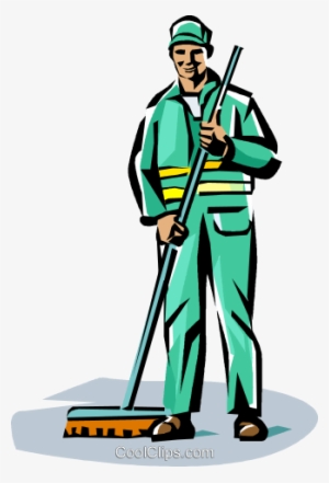 Janitor Royalty Free Vector Clip Art Illustration - Custodians Clipart ...