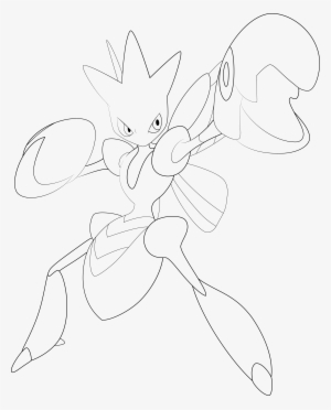 Scizor Line-art By Alcadeas1 - Scizor Lineart - 2443x3034 PNG Download ...