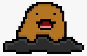 Diglett - Pixel Art - 470x340 PNG Download - PNGkit
