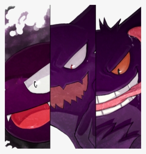 Gastly Haunter Gengar Stencil - Pokemon Gastly - 4096x4096 PNG Download ...