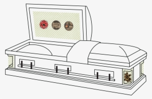 Aries White Casket - Coffin - 865x657 PNG Download - PNGkit