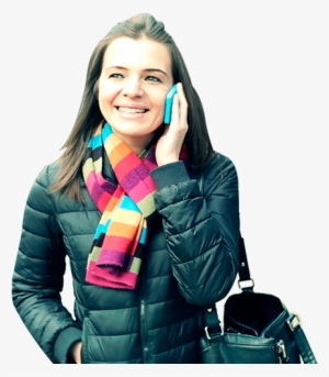 Chica Con Cel - Chica Con Celular Png - 602x505 PNG Download - PNGkit