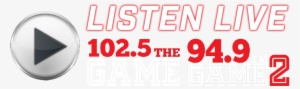 Listen Live Button New - 102.5 The Game - 1000x325 PNG Download - PNGkit