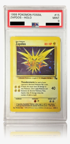 Psa 9 Zapdos 15/62 1999-2000 - Zapdos Fossil Holo - 498x996 PNG Download - PNGkit