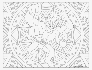 #068 Machamp Pokemon Coloring Page - Pokemon Suicune Coloring Pages ...