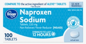 100 Ct Kroger Naproxen Sodium - 600x600 PNG Download - PNGkit