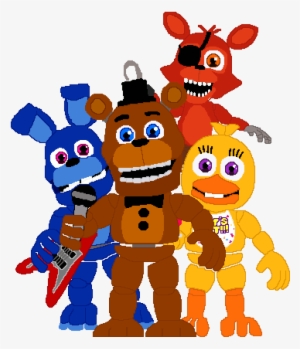 Fnaf World Trace -fnaf 1 Characters - Cartoon - 1100x596 PNG Download ...