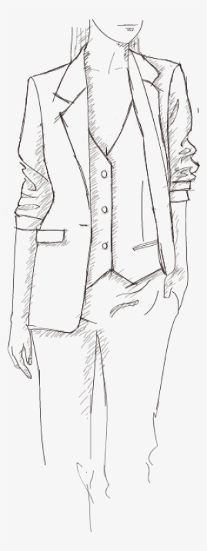 Jpg Royalty Free Collar Drawing Suit - Sketch - 532x887 PNG Download ...