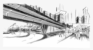 28 Collection Of Fly Over Bridge Drawing - Flyover Drawing - 3508x2480 ...