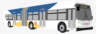Articulated Bus - Trimet 60 Foot Bus - 790x310 PNG Download - PNGkit