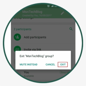 Exit Whatsapp Group Chat - Whatsapp - 350x350 PNG Download - PNGkit