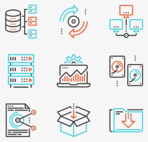 Data Organization And Management - Cloud And Data Management Icons ...