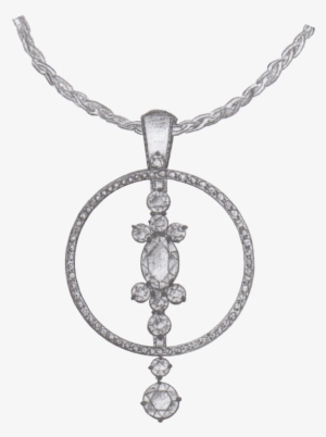 Hand Sketch Of A Custom Design Diamond And White Gold - Locket ...